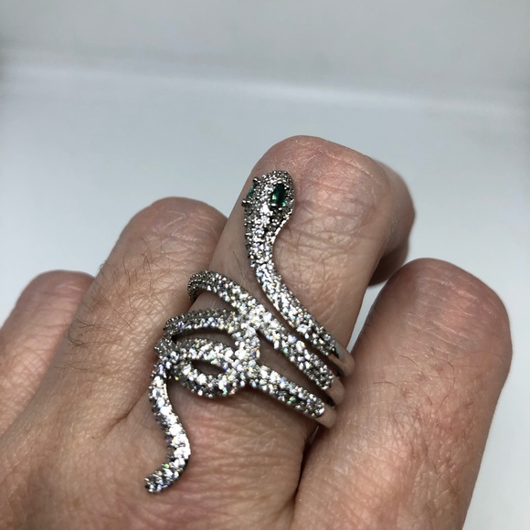 Nemesis Jewelry NYC | Jewelry | Vintage Crystal Silver Bronze Snake ...
